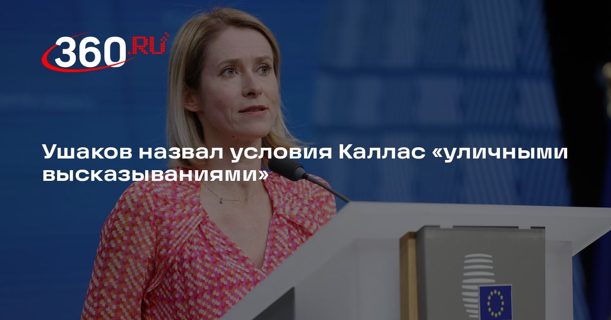 Ушаков назвал условия Каллас «уличными высказываниями» | 360.ru
